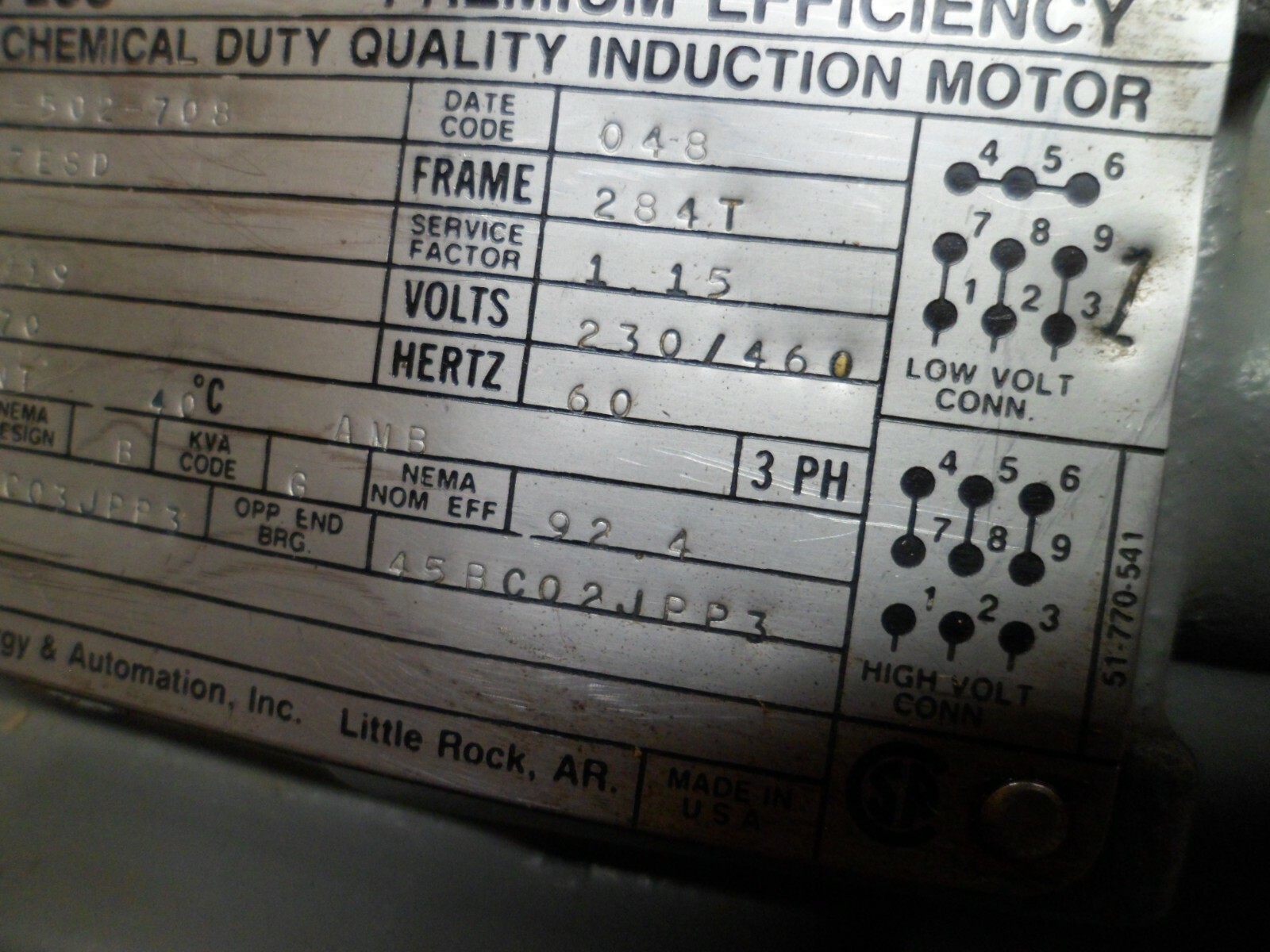 SIEMENS RGZESD PE21 PLUS AC MOTOR 15 HP. 230/460V 3 PH. 1170 RPM 284T ...