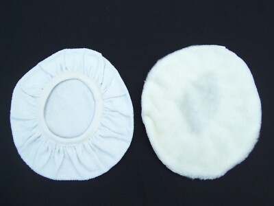 TERRY CLOTH SYNTHETIC WOOL CAR BONNET POLISHING PADS ROTARY DETAILING ...