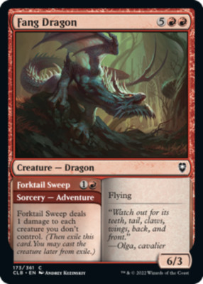 x4 Fang Dragon // Forktail Sweep - Foil C MTG Commander Legends: Battle ...