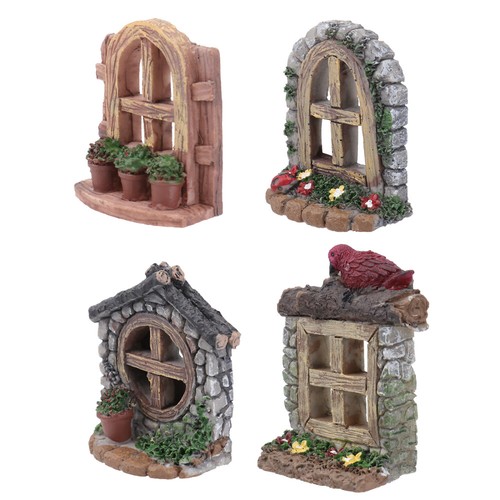 4PCS Micro Landscape Decorations Bookshelf Figurine Gifts Terrarium ...