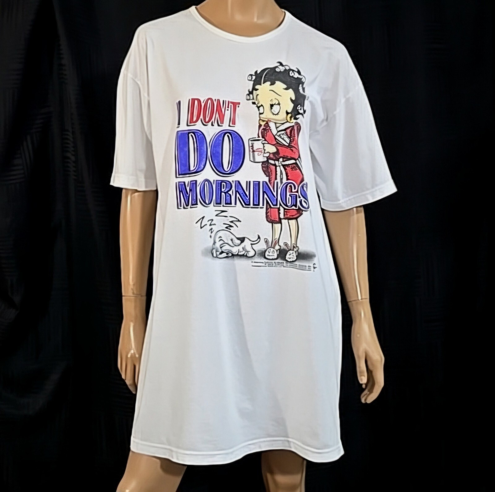 Vintage 2002 BETTY BOOP "I Dont Do Mornings" Long T-S… - Gem