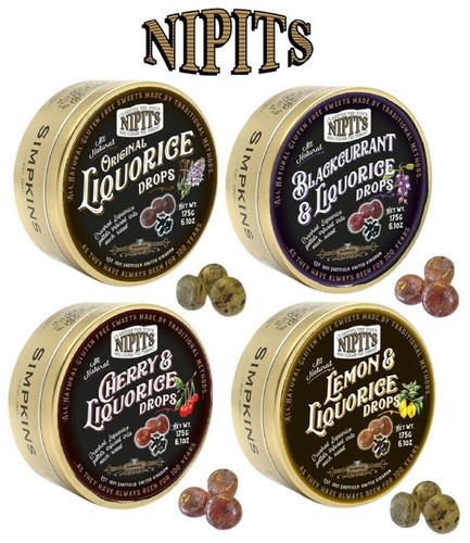 Simpkins NIPITS Travel sweets Liquorice Drops 175g Various flavours ...