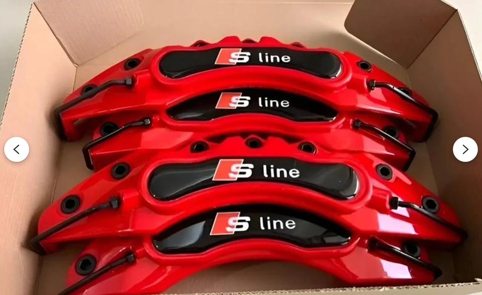 4 PCS Brake Caliper Cover Red for Audi b4 b5 b6 A3 A4 A6 A7 A5 Q5 ...