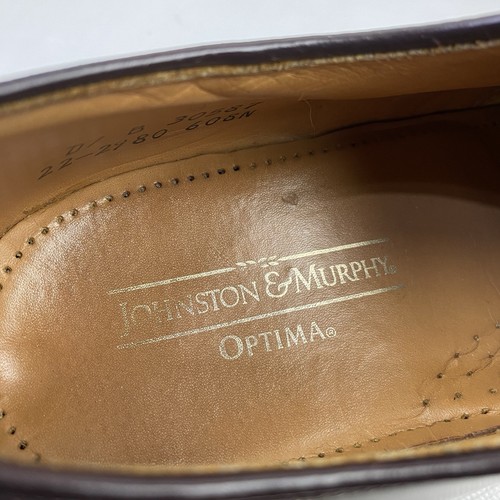 Johnston & Murphy Optima Made in USA Mens Shoes Burgundy Leather Oxford ...