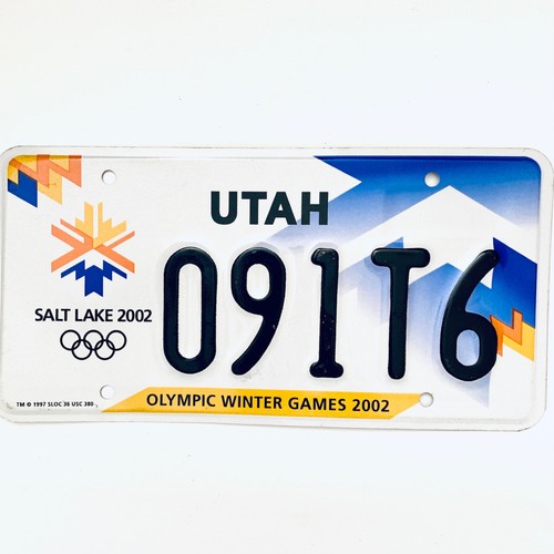 2002 United States Utah Olympic Winter Games Passenger License Plate ...