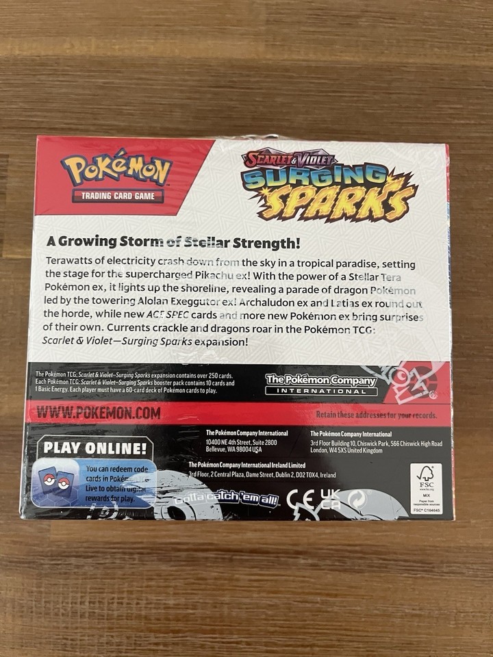 Pokemon TCG Surging Sparks Booster Box (36 Booster Packs) FACTORY ...