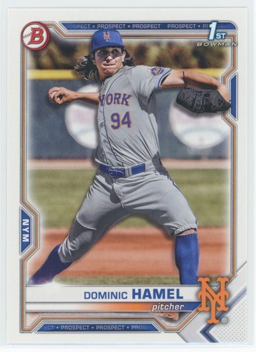 DOMINIC HAMEL 2021 BOWMAN DRAFT 1ST #BD-60 METS QTY | eBay