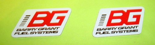 BG NOS FUEL BOWL & REGULATOR EMBLEMS PAIR METAL STICK ON FOR HOLLEY ...