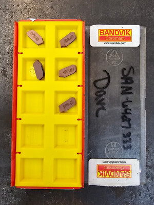 Qty 5 Sandvik QD QD-NE-0200-0001-CF 1145 Grade Carbide Parting Cut-Off ...