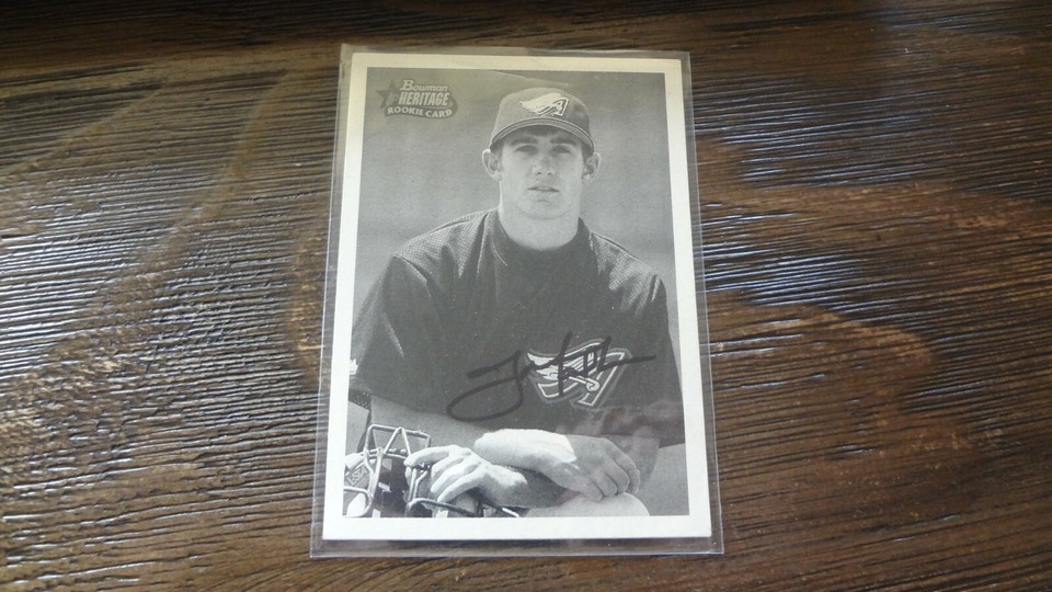 2001 BOWMAN HERITAGE AUTOGRAPHED #330 JEFF MATHIS BASEBALL CARD | eBay