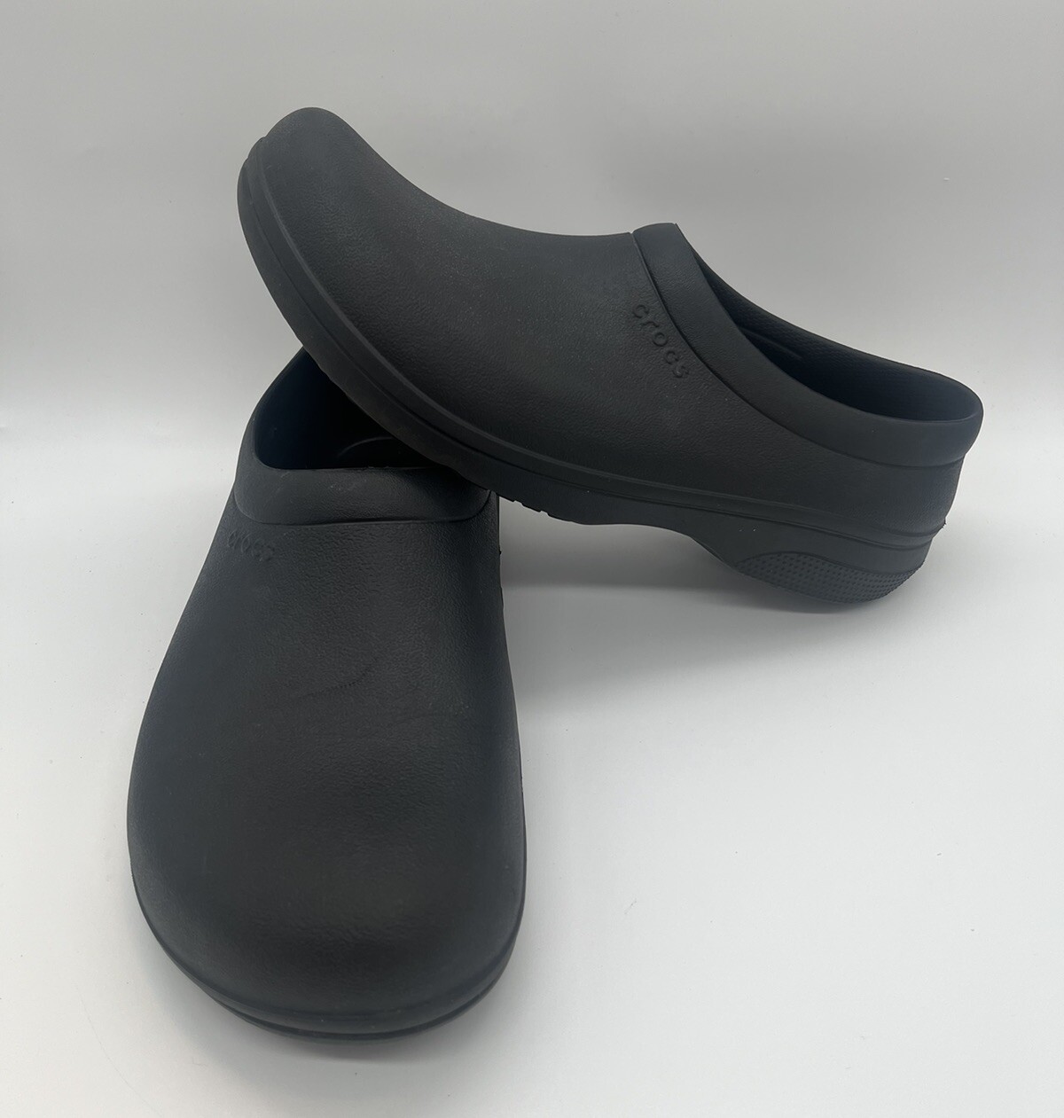 Croc On the Clock Work Slip On Black Clog Shoes US Size Men's 12 | eBay