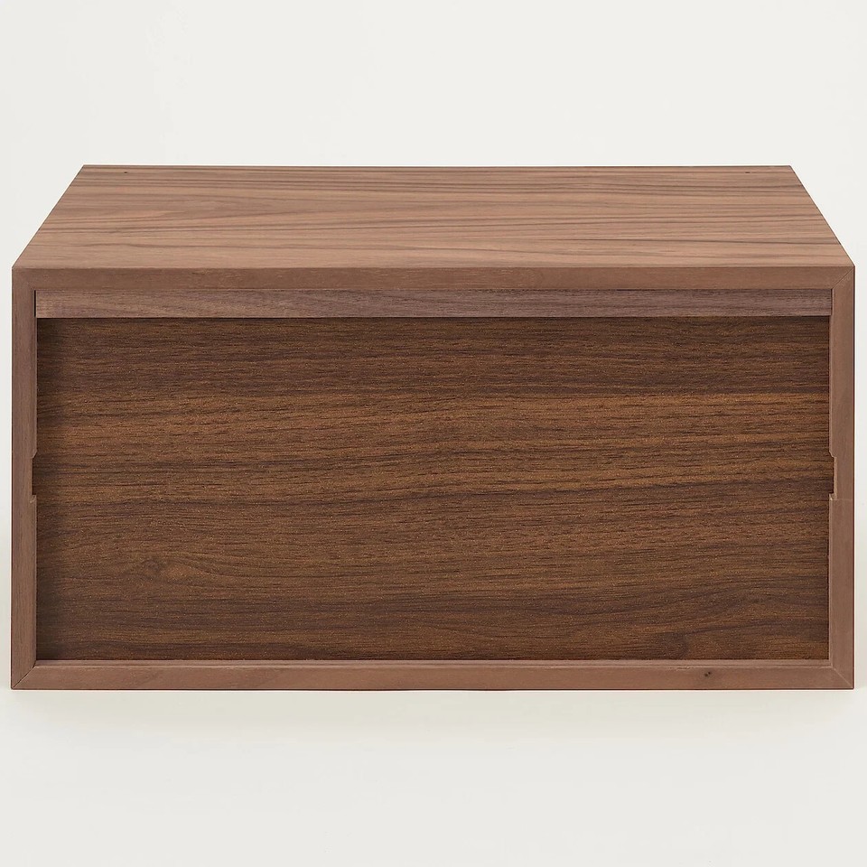 MUJI Stacking chest Half 2-Tier drawer Walnut veneer 37x28x18.5 cm ...