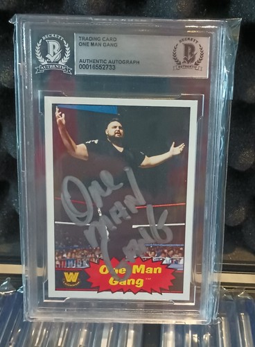 WWE One Man Gang BGS Authentic On Card Autograph WCW WWF Rare Auto | eBay