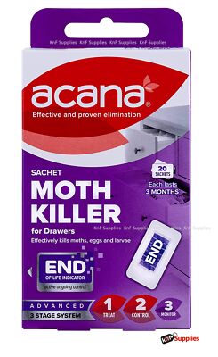 Acana Moth Proofer Killer & Freshner Sachets Lavender | eBay UK
