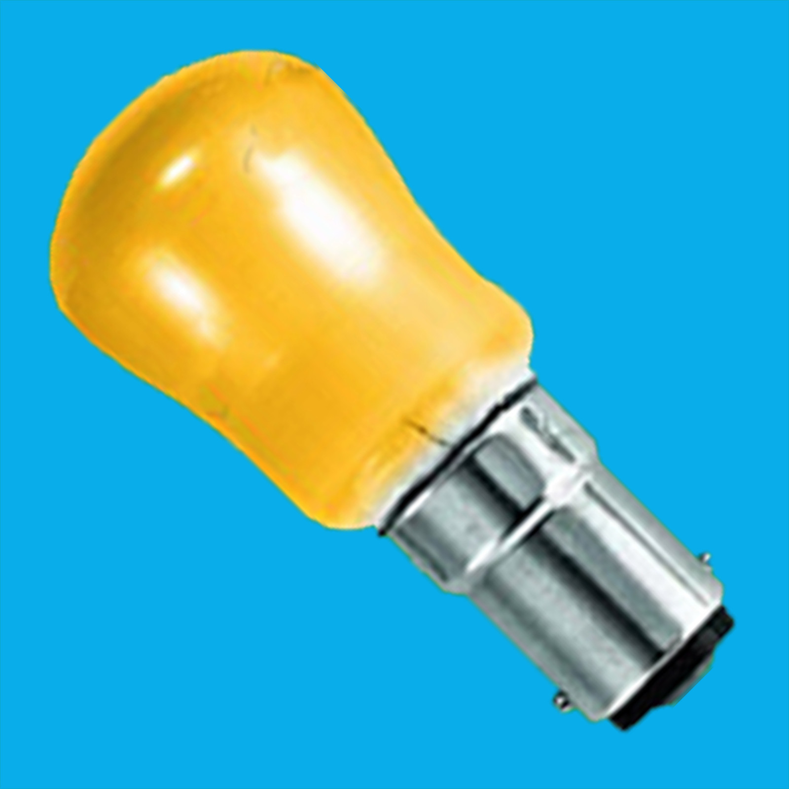 6x 15W Coloured Pygmy Sign Light Bulbs, Display Lamp, Small Bayonet Cap ...