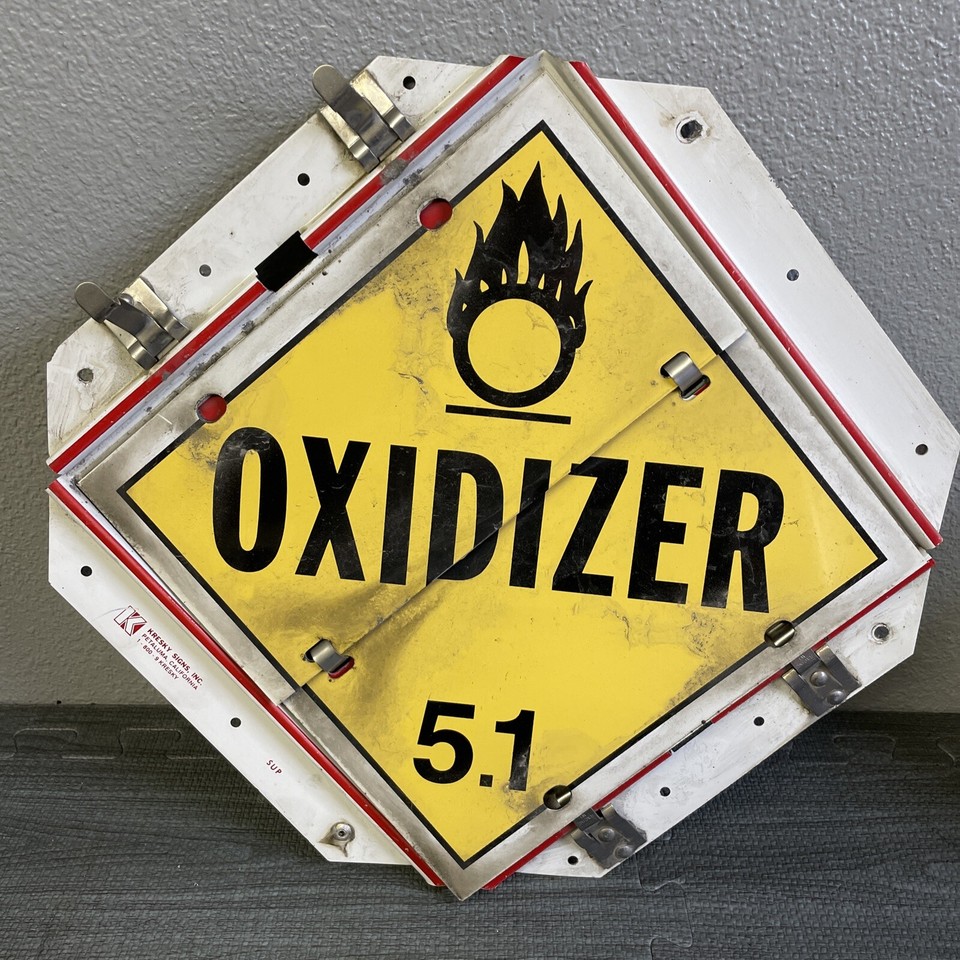 Kresky Sign , HAZARD FLIP PLACKARD ALUMINUM SIGNS HAZMAT PLACARD Sign ...