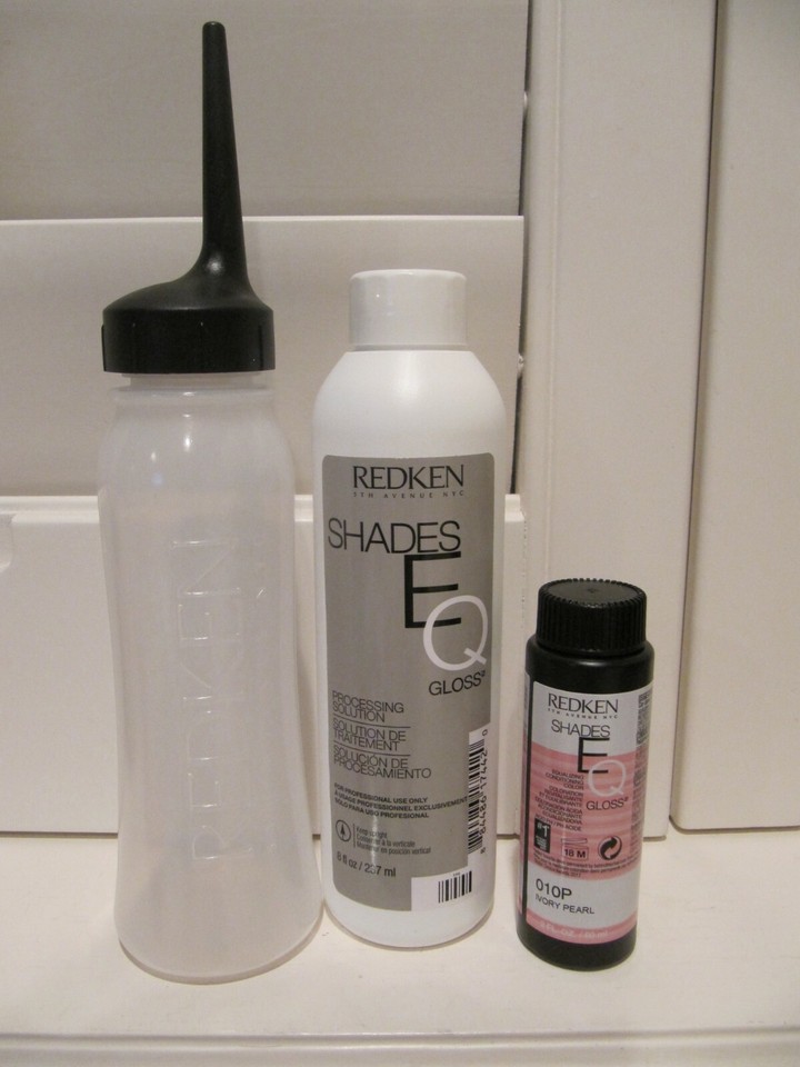 Redken Shades EQ Color Gloss 2oz New Level 10P + 8oz Process Solution ...