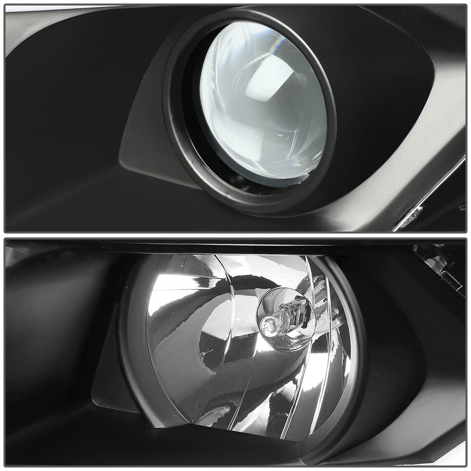 2007-2014 Chevy Silverado Projector Headlight Lamps Black/Amber | Dual ...
