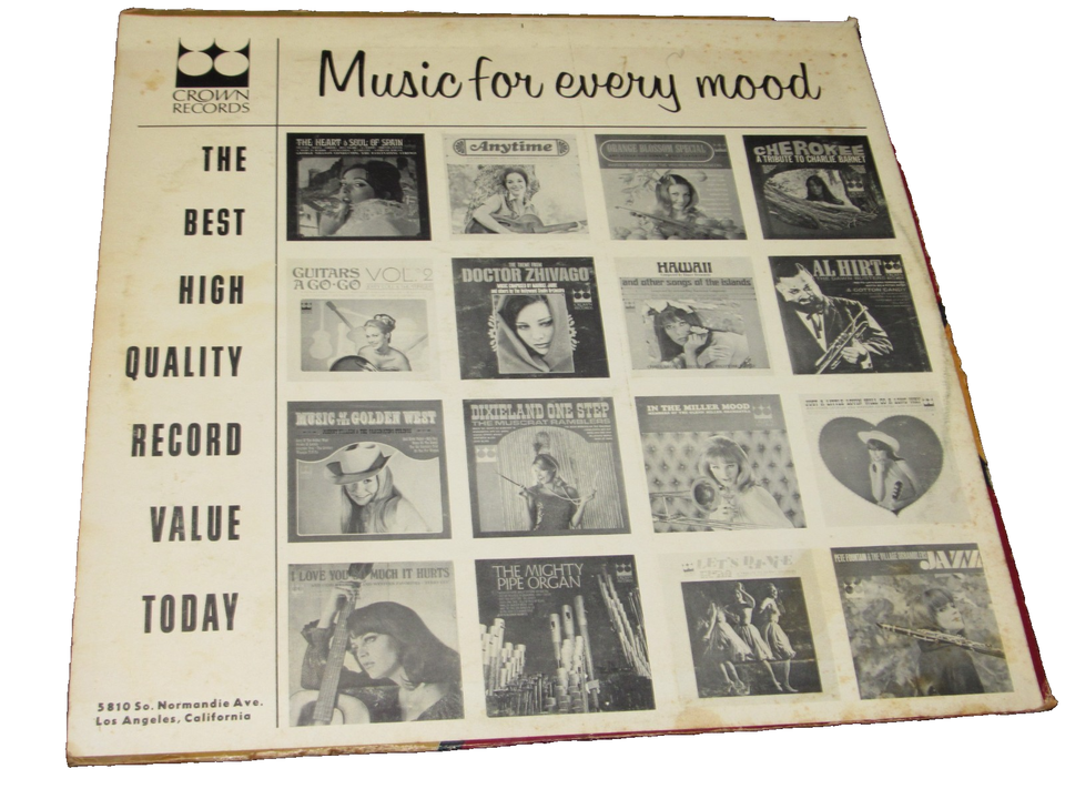 Red Rhodes – Steel Guitar Rag ~ 1968 Crown Records Stereo Vinyl LP ...