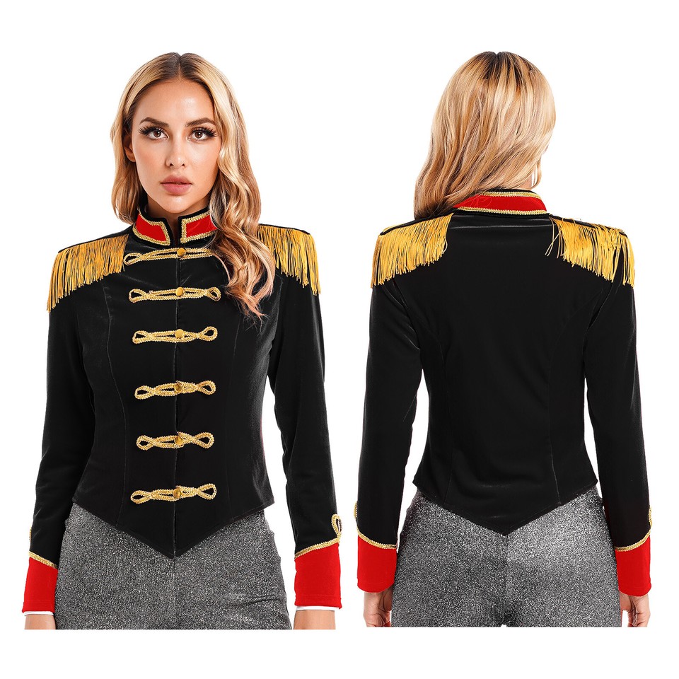 Women's Circus Ringmaster Jacket Velvet Victorian Coat Ringleader ...