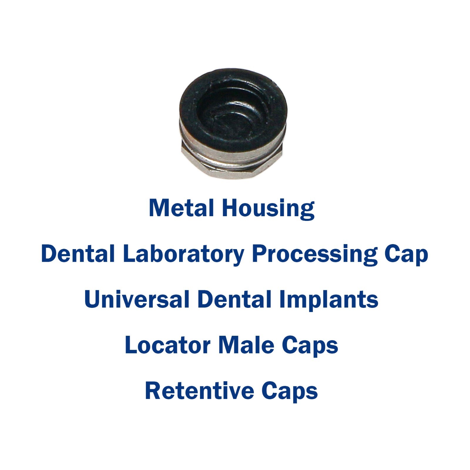 Universal Dental Overdenture Retention Male Caps Metal Housing Set for ...