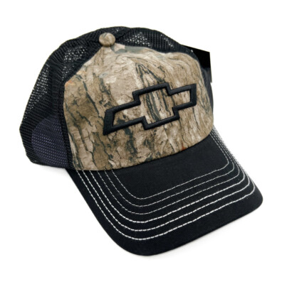 Chevy Bowtie Hat / Cap w/ Black Mesh Camo & "Chevrolet Performance ...