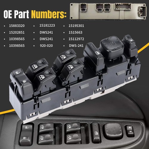 15883320 Front Driver Side Power Window Switch for GMC Yukon XL 1500 ...
