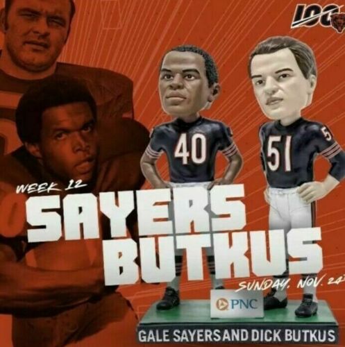 Dick Butkus & Gale Sayers Bobblehead Bears 11/24/19 w/ Free GAMEDAY ...