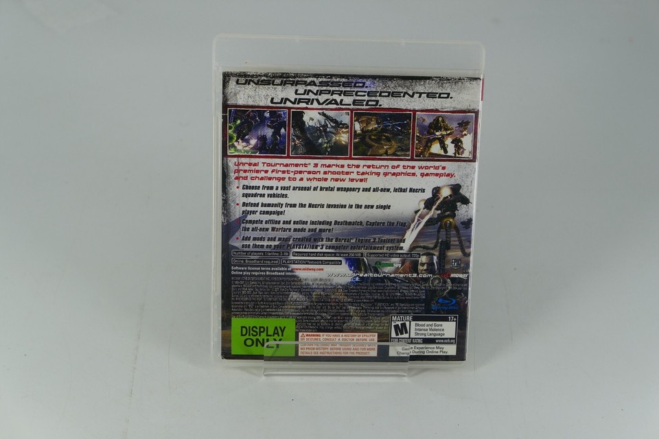 Unreal Tournament III, Sony PlayStation 3, PS3, 2007 With NO Manual ...