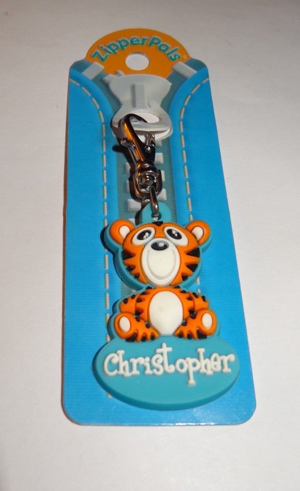 Zipper Pulls Kids Name Tag Zipper Pals ID Charm Backpack Bag Choose ...