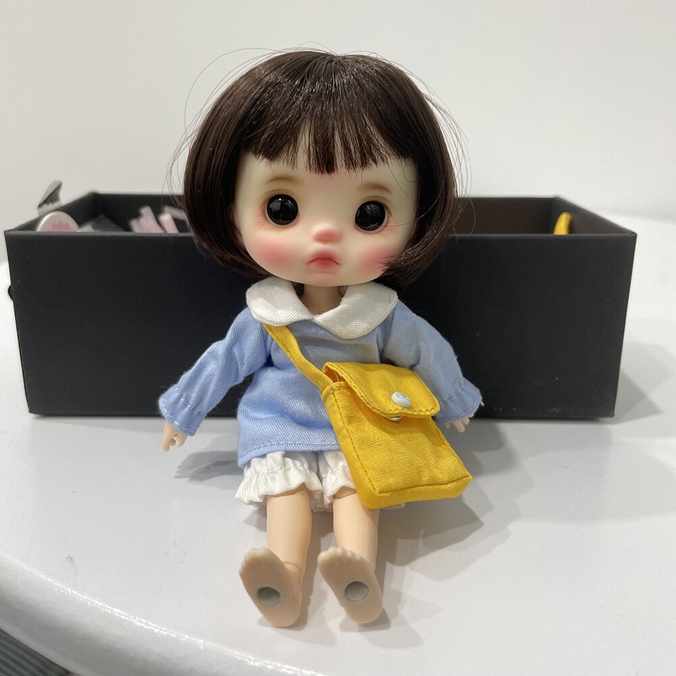 1/12 15cm BJD Doll Ball Jointed Dolls Playset Mini Girl with Resin Head ...