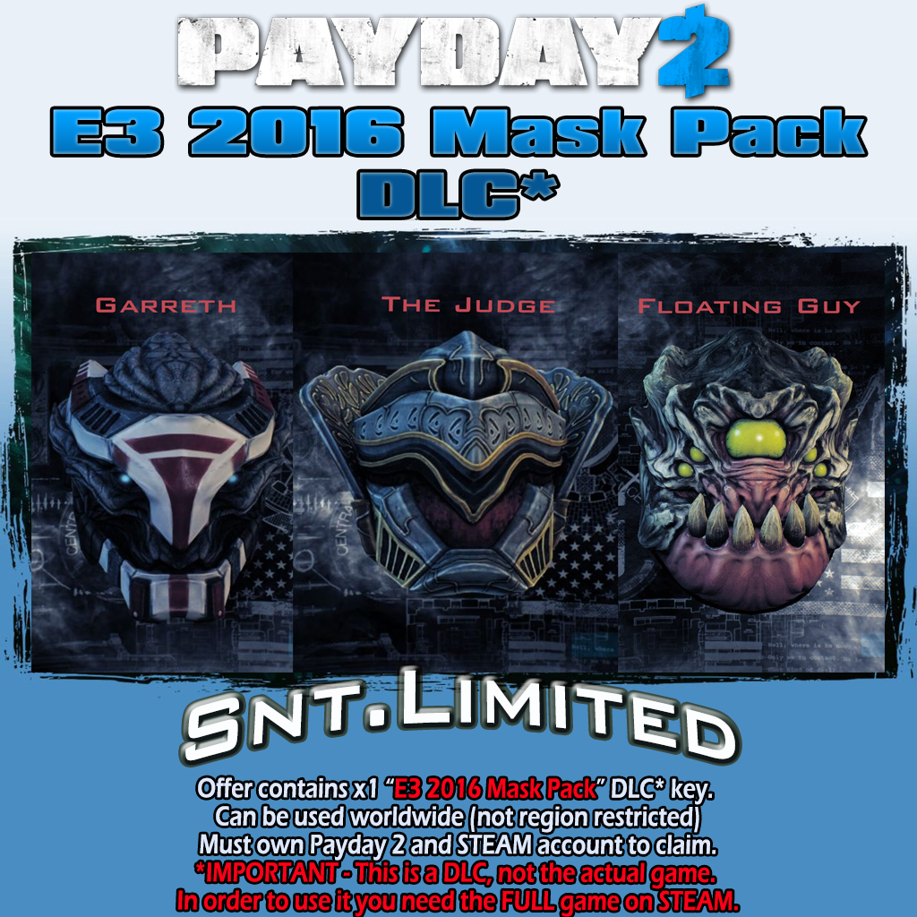 Payday 2 - Promotional Masks DLCs (STEAM) | eBay