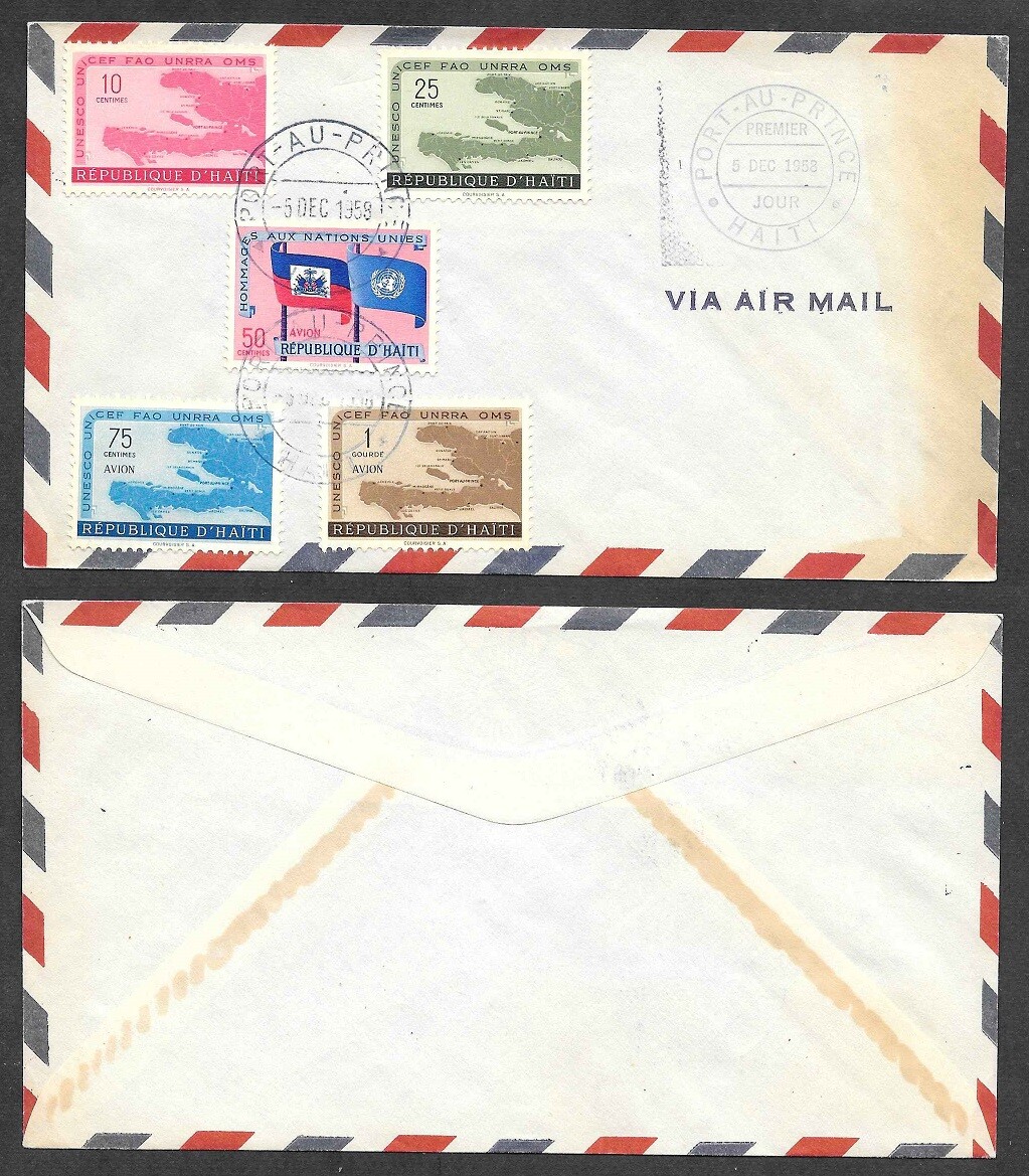1959 Cover - Haiti - First Day - Map Stamps | eBay UK