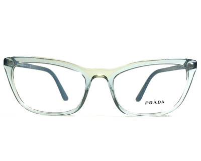 Prada Eyeglasses Frames VPR10V 325-1O1 Transparent Azure Blue Cat Eye ...