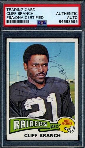 Cliff Branch PSA DNA Vintage Signed 1975 Topps Rookie Autograph | eBay