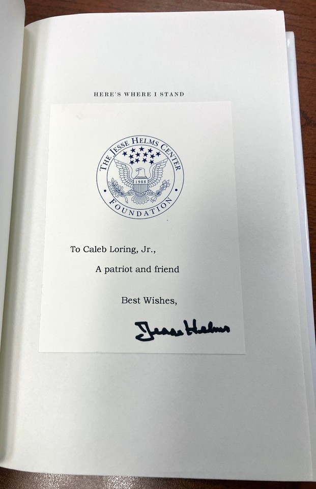HERE’S WHERE I STAND Senator Jesse Helms (Random House 2005, 1st hc) FN ...