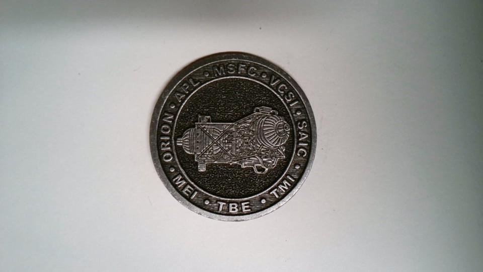 CHALLENGE COIN ROBOTIC LANDER TESTBED 100TH FLIGHT NOVEMBER 2009 ORION ...