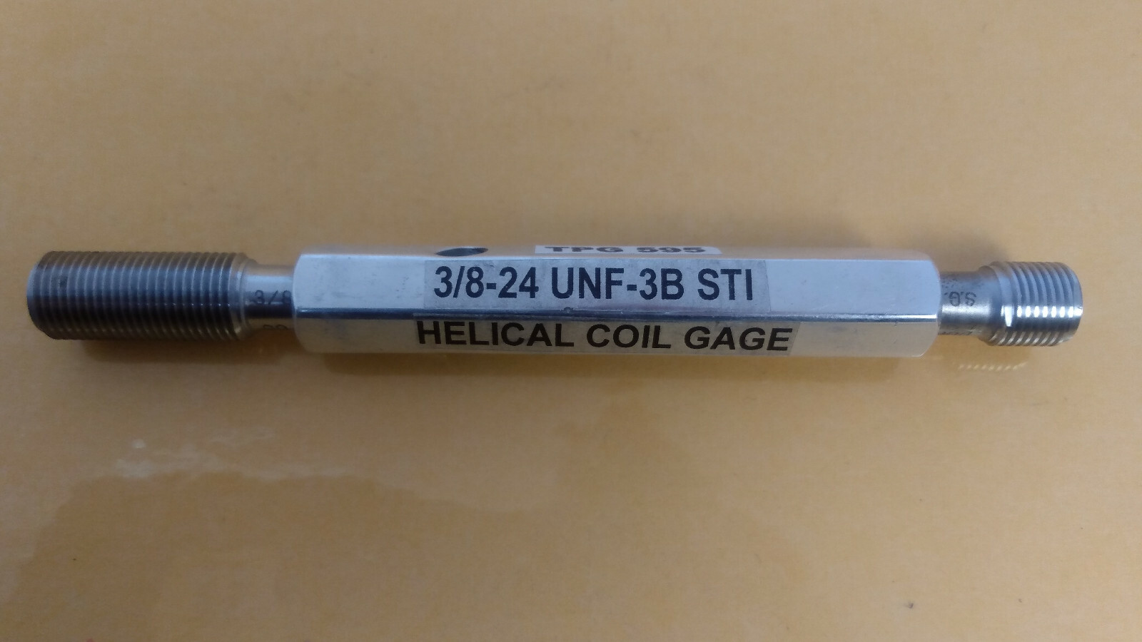3/8 24 UNF 3B STI THREAD PLUG GAGE GO .4020 / NO GO .4047 **THREAD ...