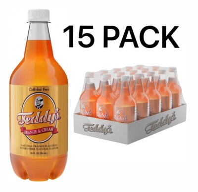 Teddy's Soda Hand Crafted Soda, Orange & Cream, 26 Fluid Ounce 15 PACK ...
