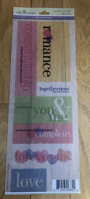 Miss Elizabeth’s 1 Sided Stickers 12x4 Two Of Us Vellum Scrapbook ...