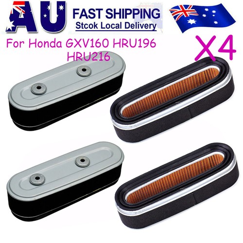 4PCS Air Filter For Honda GXV160 HRU216 HRU196 Cleaner Mower Engine ...
