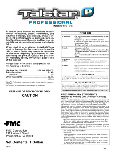 Talstar P Professional Insecticide & Termiticide - Kills over 75 Pest ...