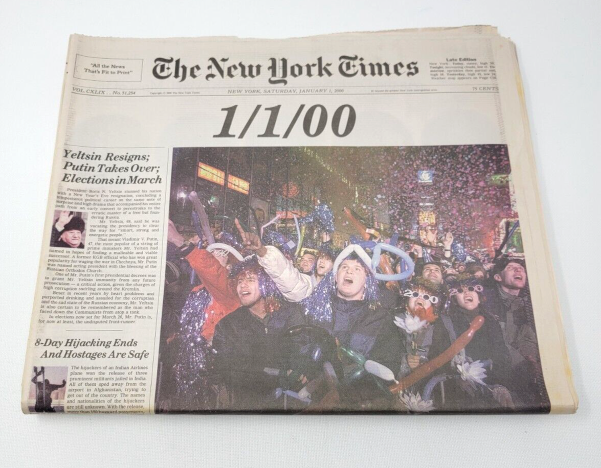 Vintage The New York Times Millennium Edition January 1, 2000 Y2K ...