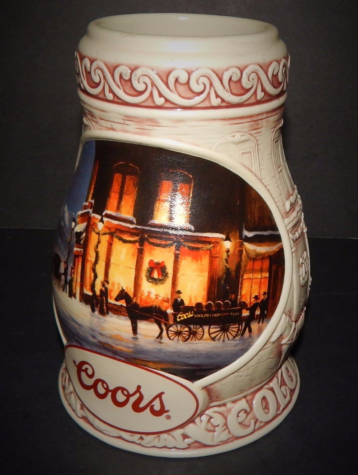 Coors Christmas Beer Stein Holiday 1998 Twilight Arrival by Artist Tim ...