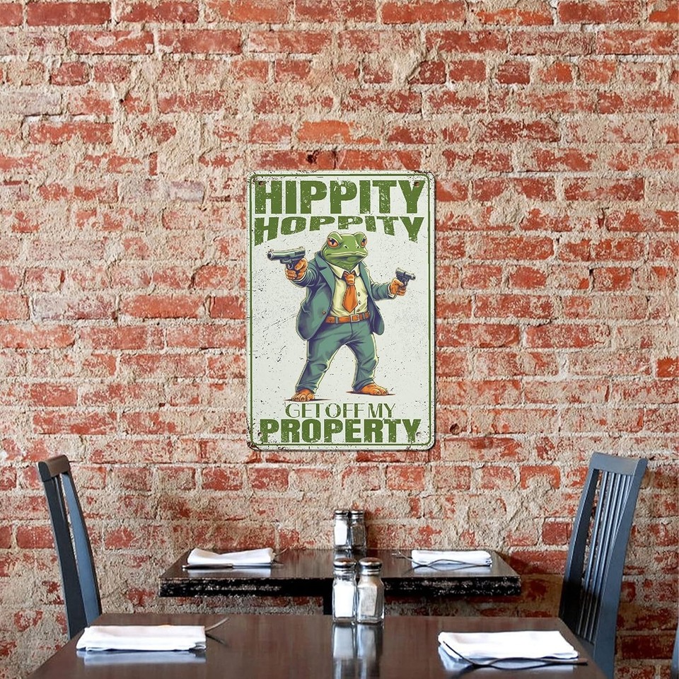 Funny Frog Aluminum Poster Print Painting Tin Metal Signs Home Décor ...