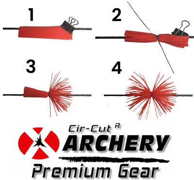 ORANGE Rubber Whisker Bow String SILENCERS Archery COMPOUND RECURVE ...