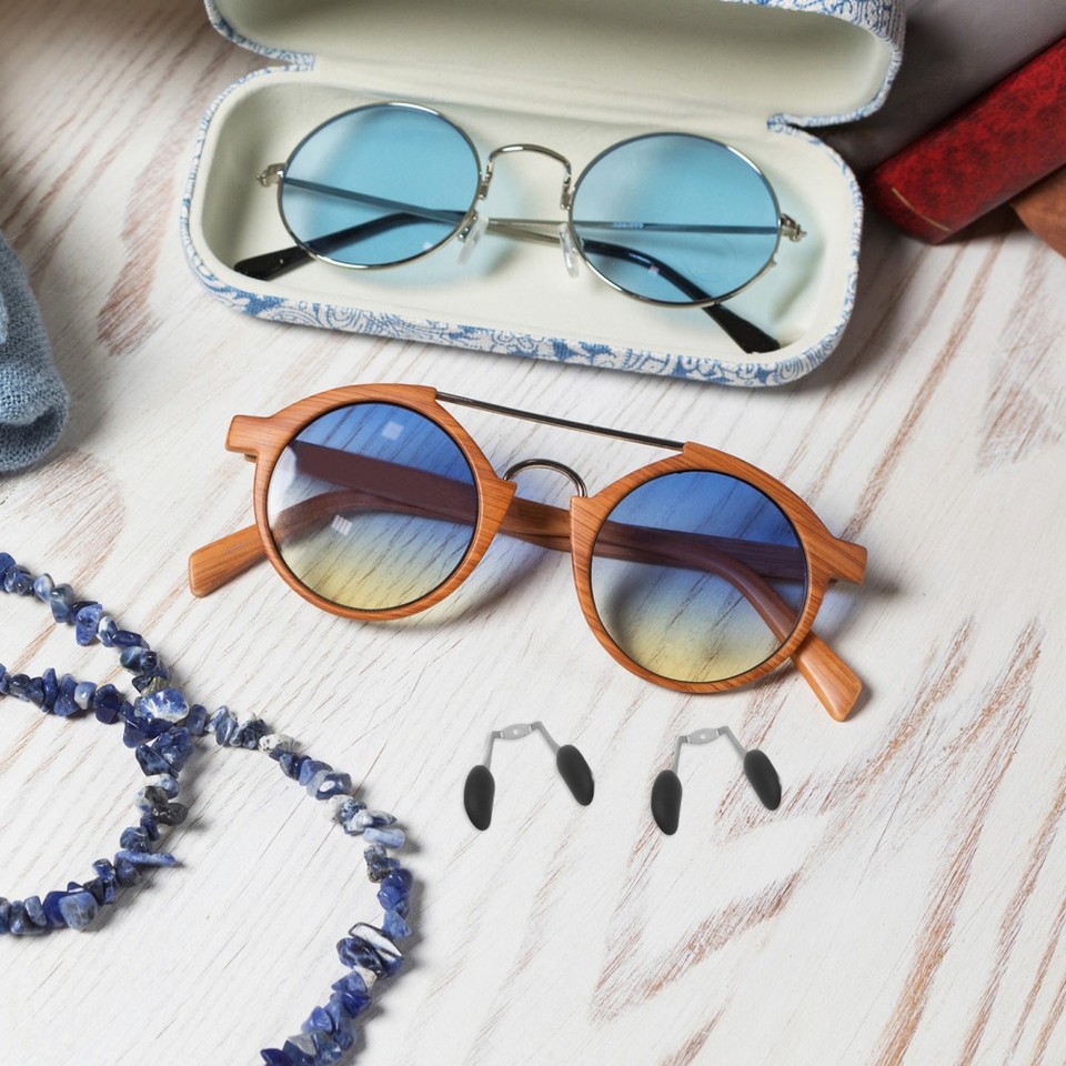 1 Set Glasses Nose Pad Bracket Silicone Screw-In Nose Bridge Pads ...