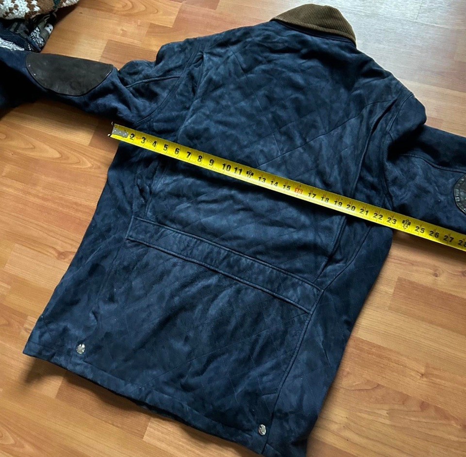Rare Vtg 2007 Polo Ralph Lauren SAMPLE Quilt Stable Goat Suede Leather ...