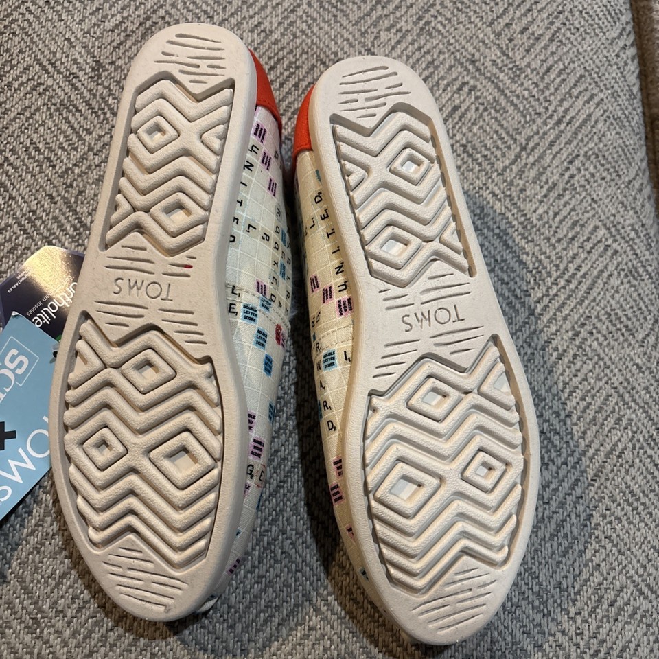 Tom's Scrabble Alpargata Size 7 Womens Sherpa Lined NW | eBay