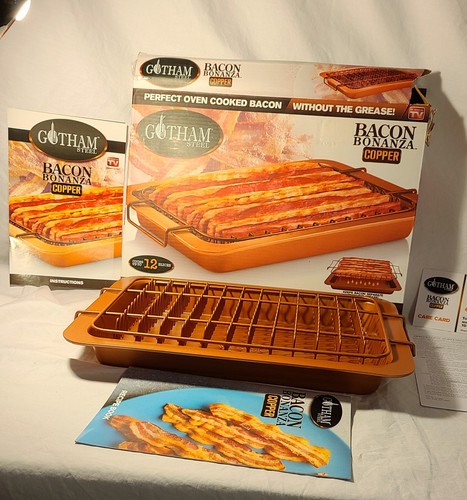 Gotham Steel Bacon Bonanza Non-stick bacon cooker With Box and Recipes ...